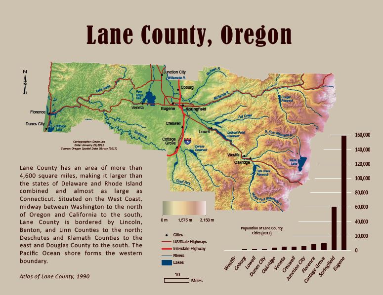 Lane County, Oregon Map – Devin Lea